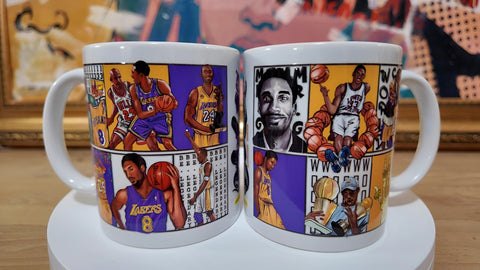 Kobe Bryant Tribute 3D Art Mugs - 11oz Ceramic Set of 2 – Aarteest